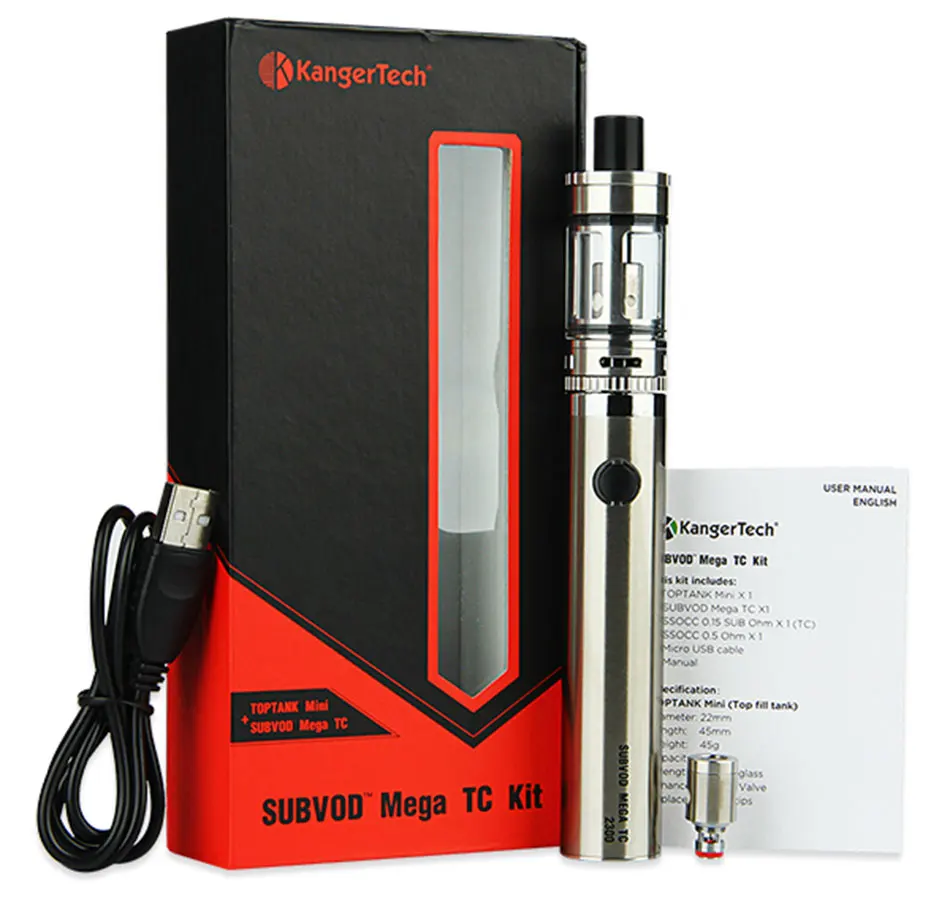 Original Kangertech SUBVOD Mega TC Kit Electronic Cigarette 2300mAh ...