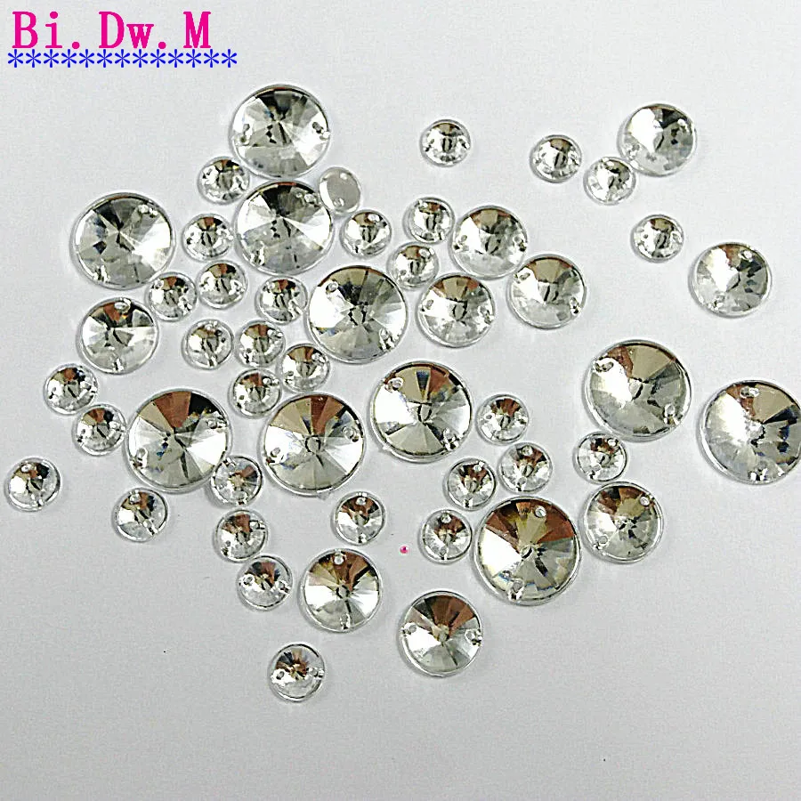 300Pcs-Silver-16mm-12mm-8mm-Round-Rhinestone-Strass-Sewing-Accessories ...