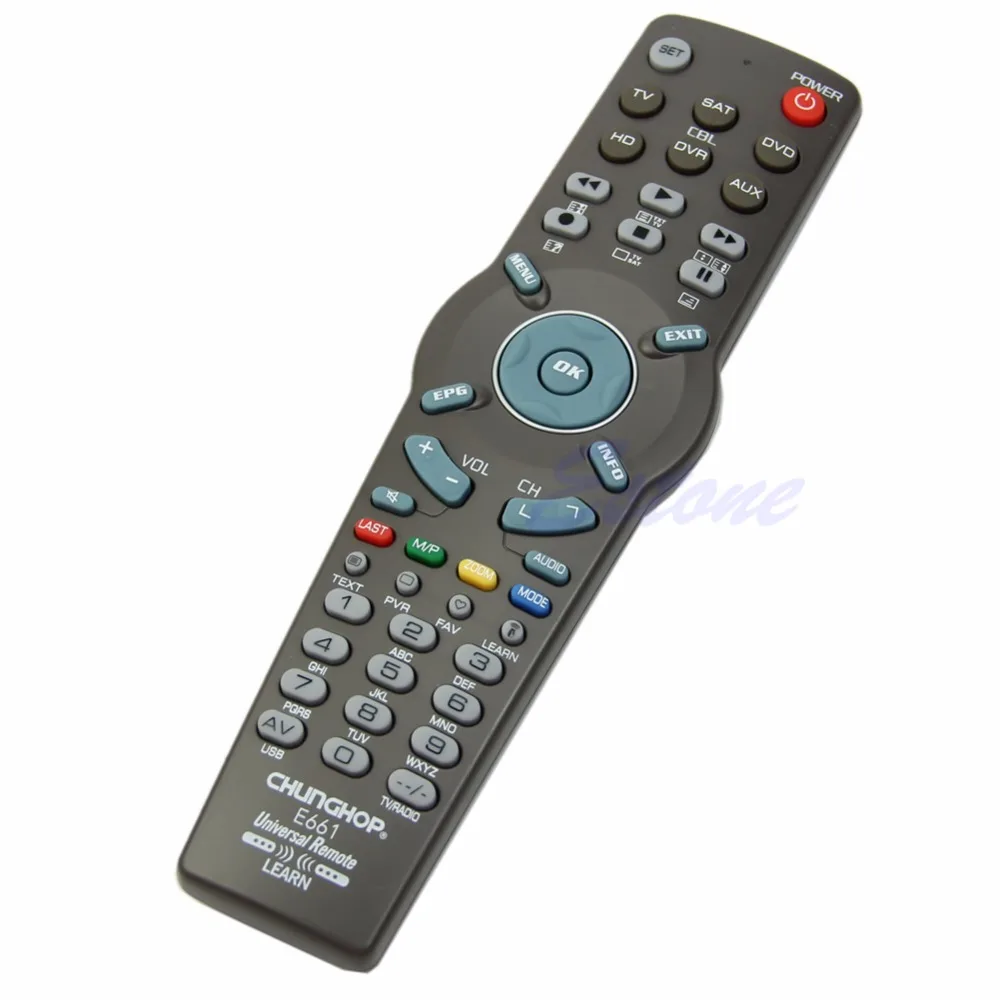1pc 6in1 Universal Learning Remote Control Controller For Tv Cbl Dvd