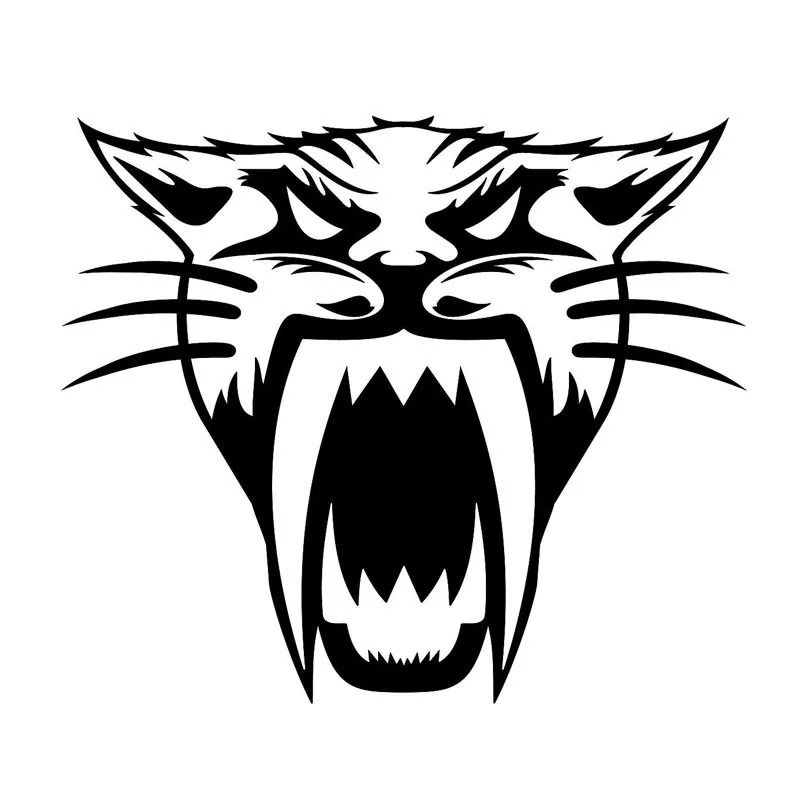 1pcs 15.2*13.1cm Saber toothed Tiger Car Sticker Motorcycle Accessories ...