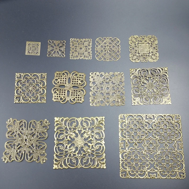 Filigree square Wraps Connectors Embellishments Findings Wraps ...