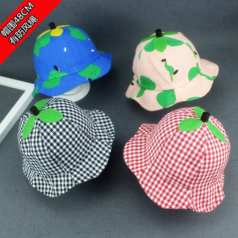 Baby Hat Girls Fishing Hats Lattice Kids Caps Spring Summer Sun Hats ...