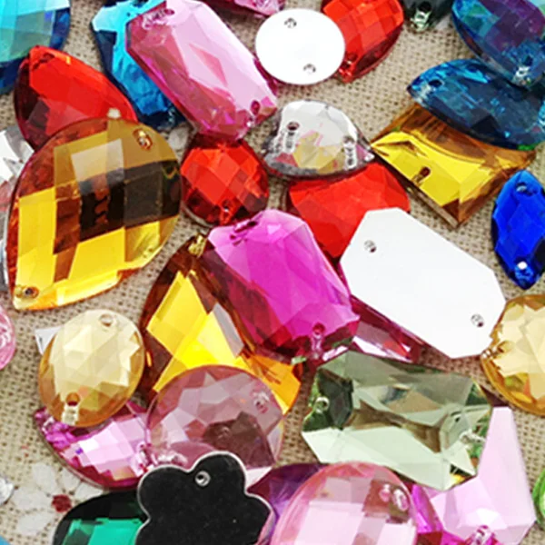 NEW Arrival Different Shapes Mixed Rhinestone DIY Decorated Acrylic ...