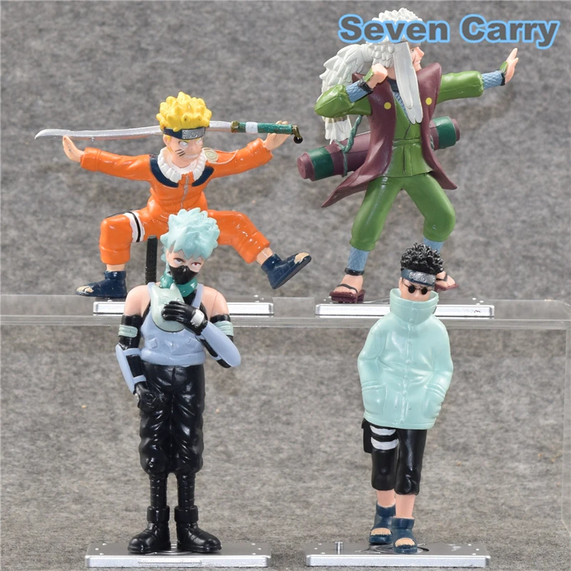4pcs/set Naruto Uzumaki Naruto Kakashi Jiraiya Shino Collection Anime ...