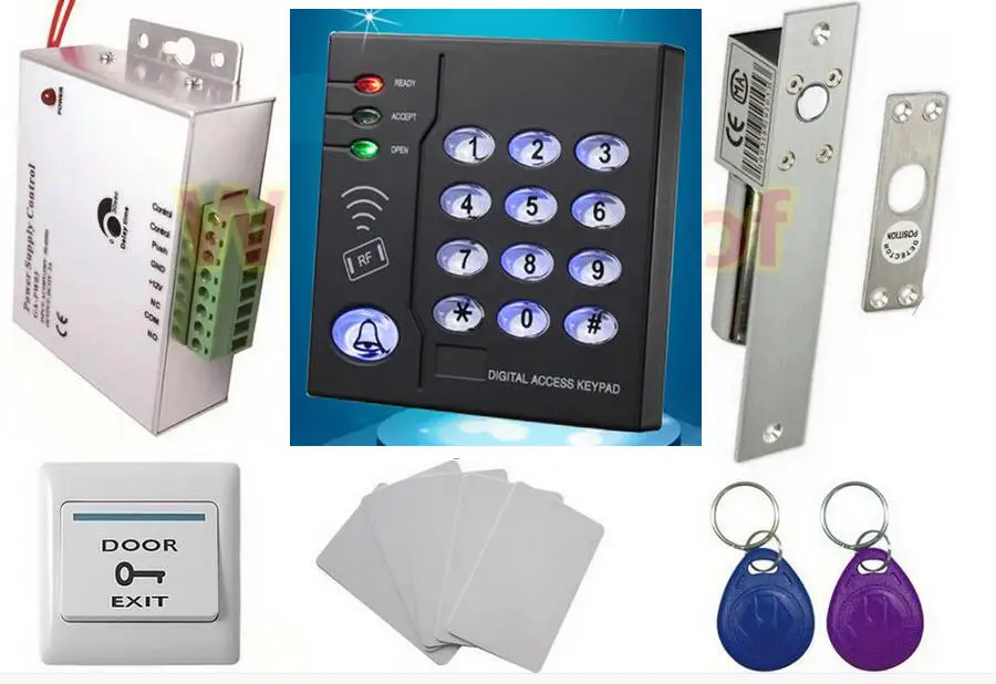 Press password open door Pin Code+6500 userEM ID RFID Card Access ...