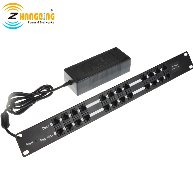 Multi port PoE Injector Security Passive PoE Injector 12 Port Including ...