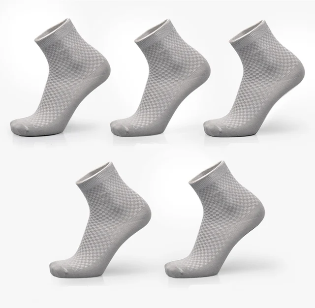 5 Pairs Anti-Bacterial Deodorant Breatheable Business Men's Socks