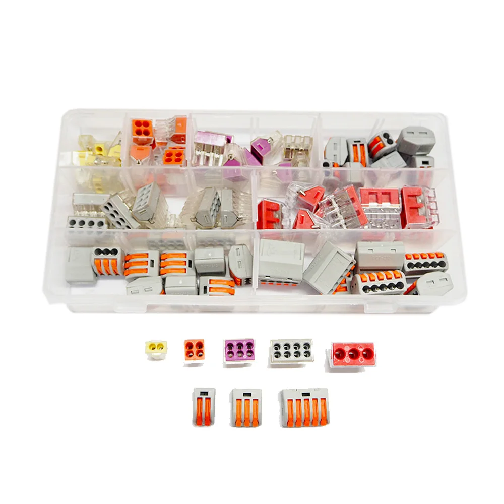 (80pcs/box) mini fast WAGO Connector set Mixed Models Universal Compact ...
