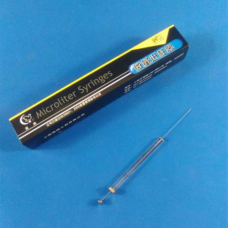 Microliter syringe Gas chromatographic injector with cone tip ...