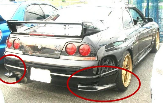JUN Style Rear Bumper Spats For Nissan Skyline R33 GTS GTST | atelier ...
