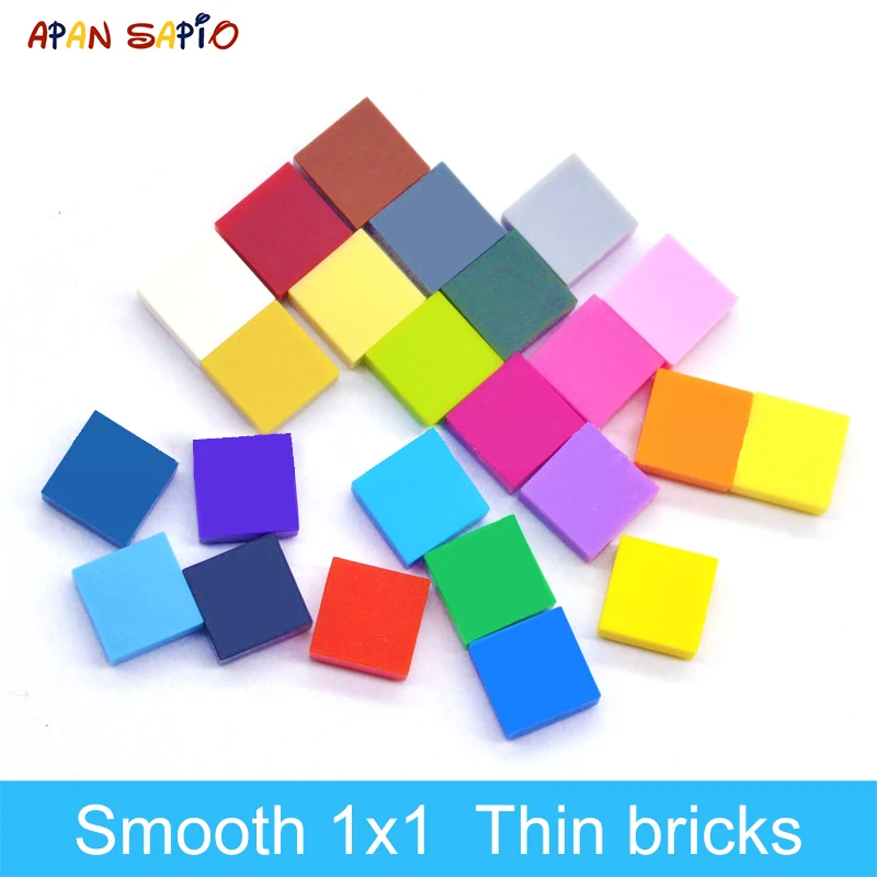 400pcs Diy Building Blocks Figure Bricks Smooth 1x1 24color Educational ...