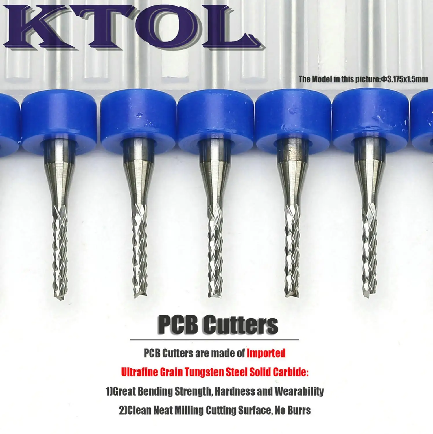 Juego de brocas de corte de PCB para fresadora CNC/PCB, fresas de ...