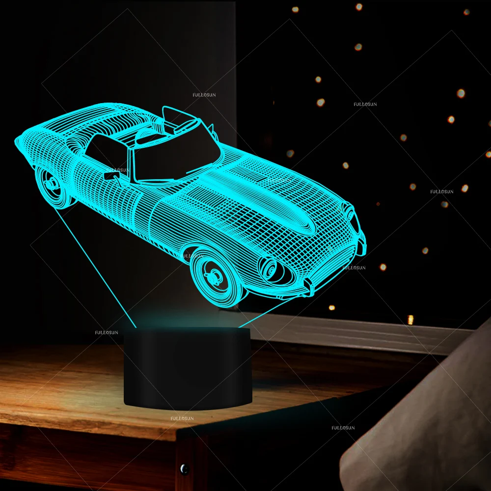Car shapes fairy lights led decorative 7 Changing Colors table lamp ...