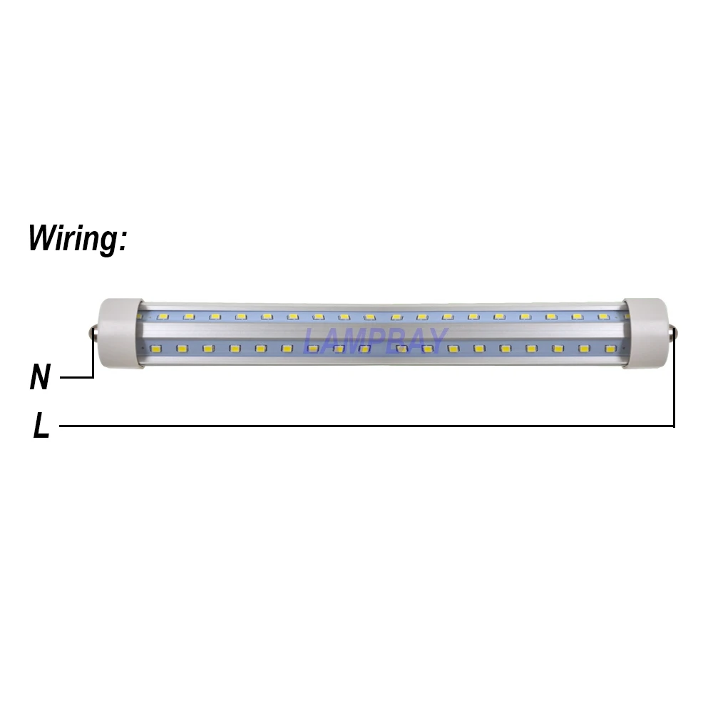 V Shaped 8ft 2.4m LED Tube Light 48W 64W Single pin FA8 R17D HO F96 T8T10T12 Fluorescent Lamp ...