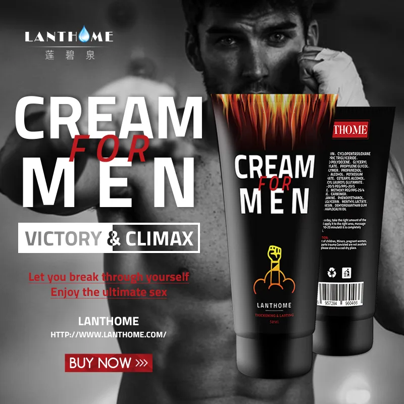 2pcs Lanthome Penis Enlargement Cream 50ml Increase Growth Dick Size ...
