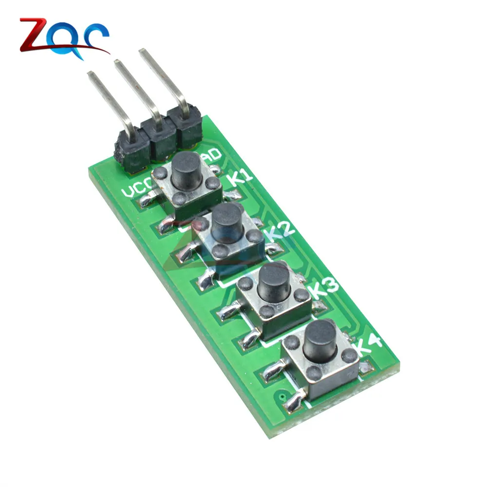 Kc11b04 4 Key Analog Buttons Module Ad Keypad Board Adc Port Keyboard For Arduino Mini Nano ...