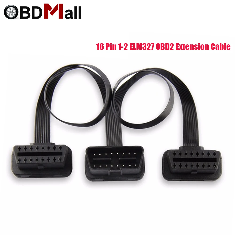 ODB OBD2 Cable 16 Pin 1 Male To 16 Pin 2 Female OBD II OBD2 Connector ...