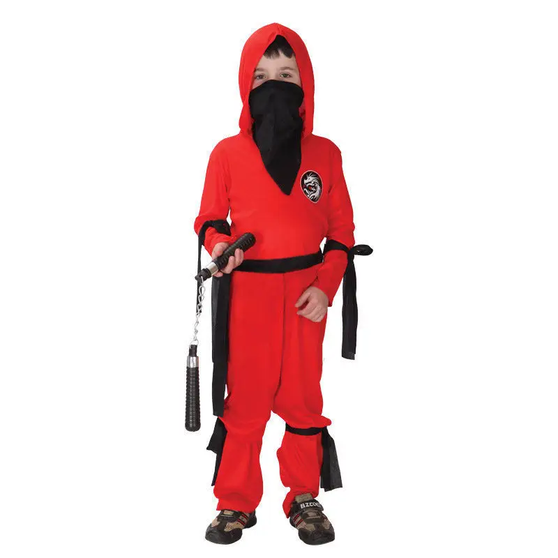 Red-Ninja-Kids-Child-Halloween-costume-boy-s-Fancy-cosplay-party-dress ...
