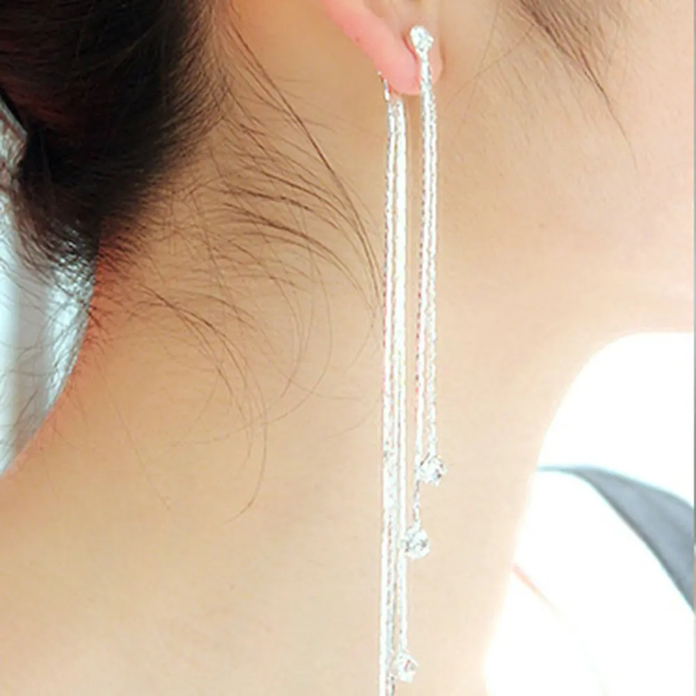 2017 Brand New Fashion Rhinestone Crystal Drop Earring Statement Dangle