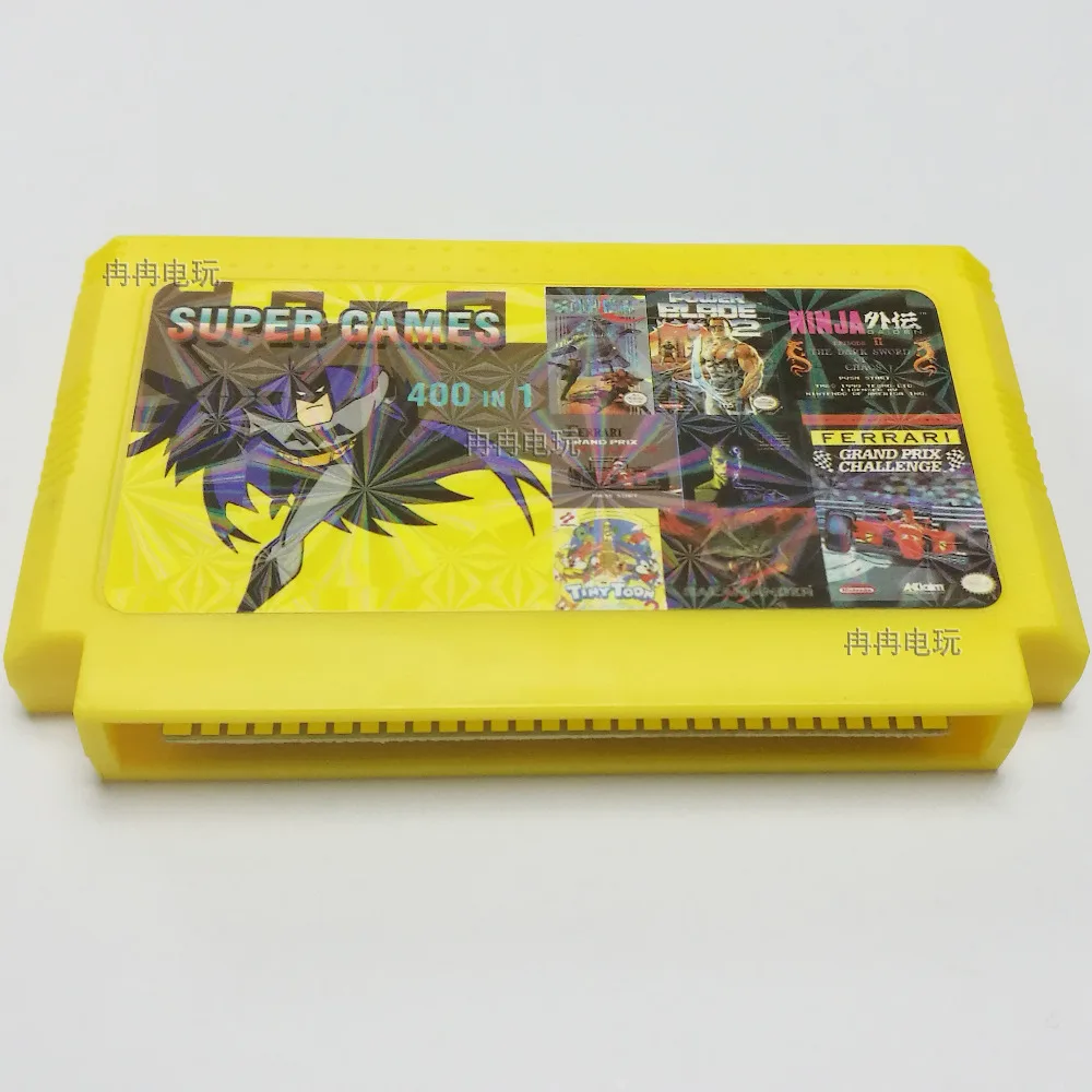 Hot 400 In 1 Pocket Games In 1 Cartridge Big Yellow Game Card For 8 Bit ...