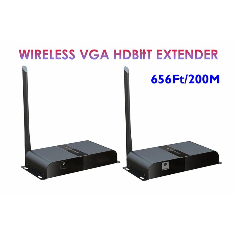 LKV388VGA Wireless VGA Extender 656Ft /200M, Wireless HDbitT VGA over ...