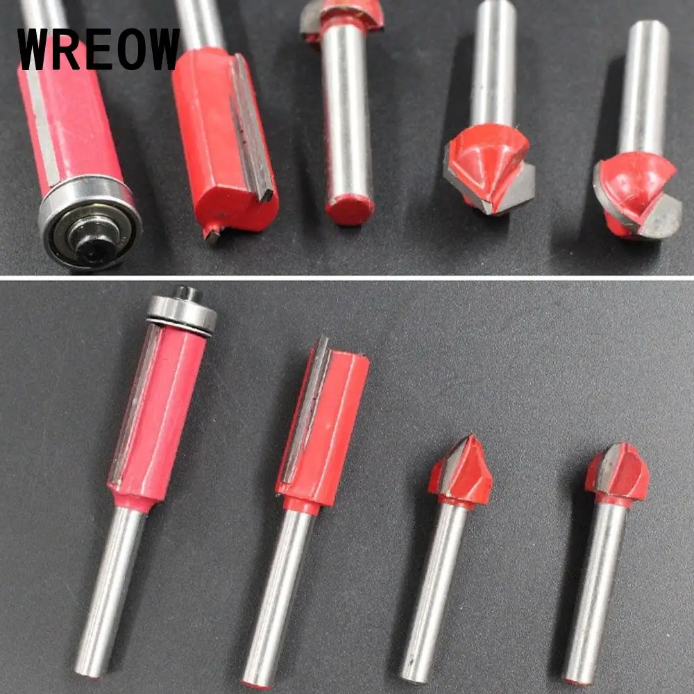 Wreow Shank V-shaped Milling Cutter Handle Trimming For Woodwork ...