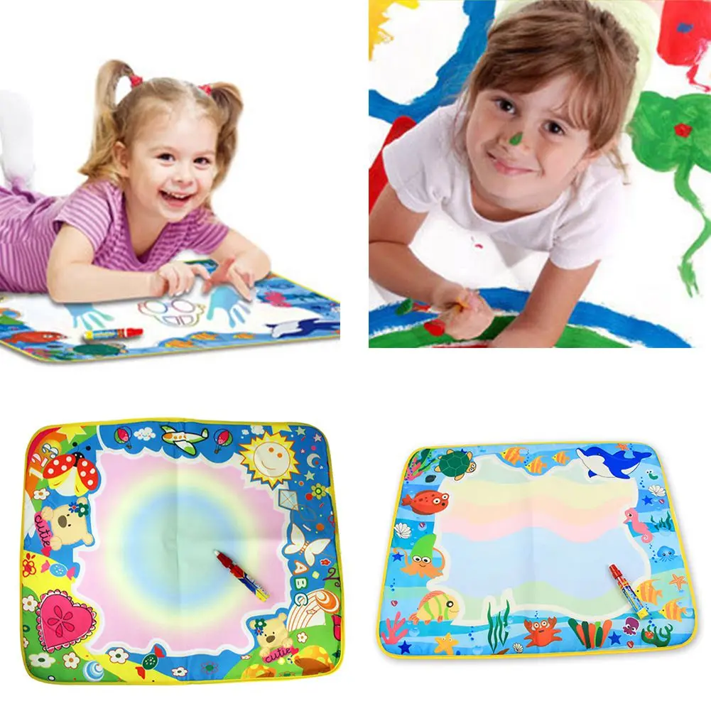 60X49cm 4 Colors Water Drawing Mat Magic Water Pen Drawing Board Baby ...