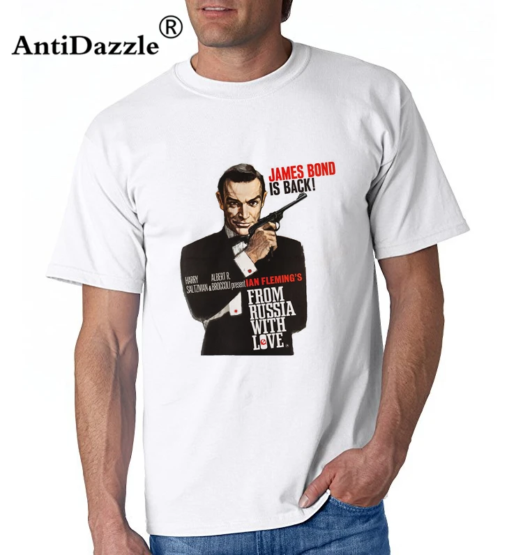 Antidazzle new Brand clothing Quality Movie Film James Bond 007 T ...