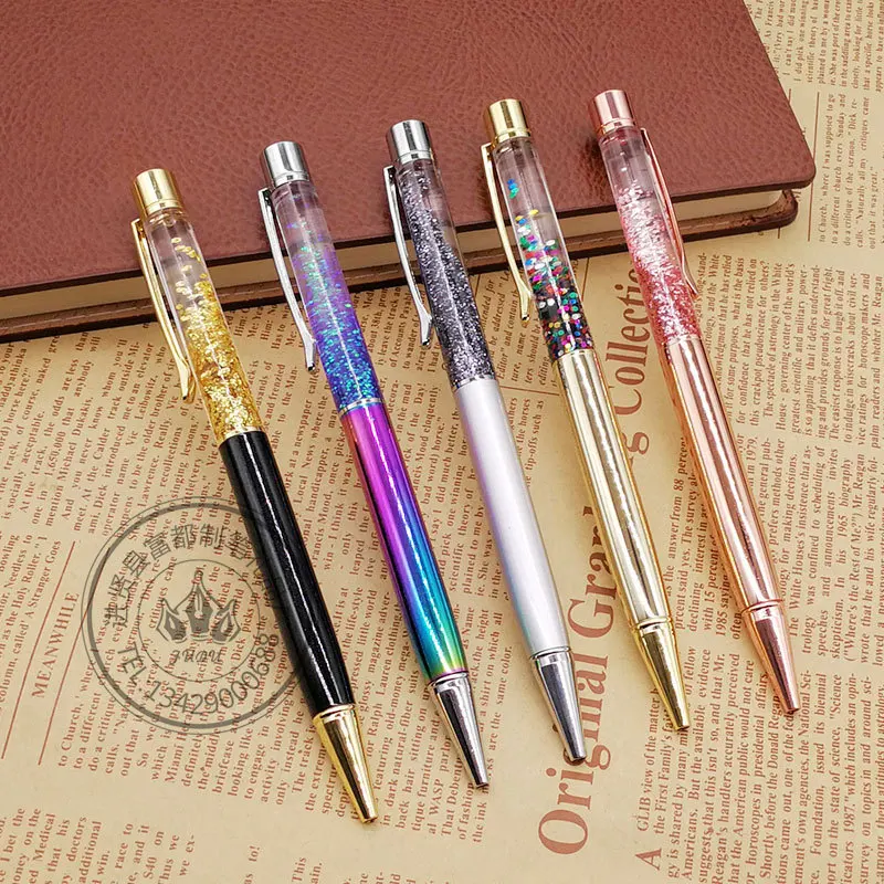 Mini Caneta Esferográfica de Metal de Cobre 1.0mm Broca Bola de Latão ...