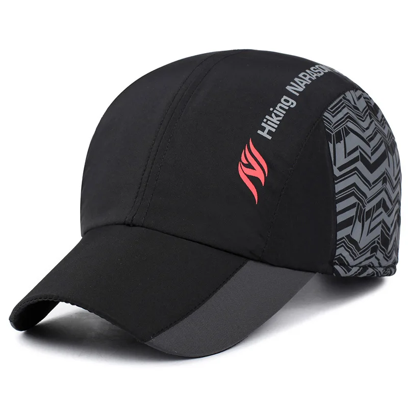 Branded Baseball Cap For Men With Ear Flaps Keep Warm Cotton Snapback