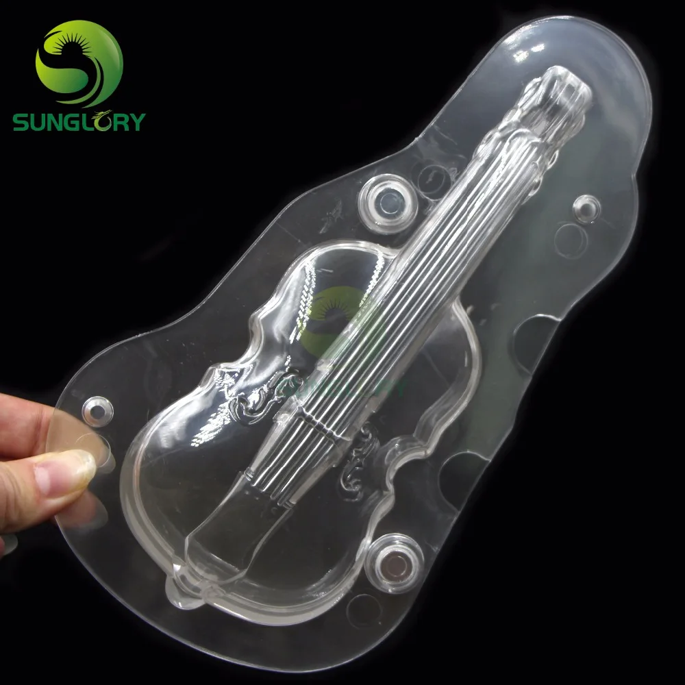 DIY 3D Guitar Chocolate Mold Plastic Polycarbonate Homemade Stereo ...