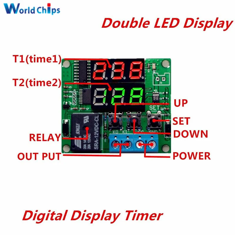 Red+Green 5V Digital Temperature Controller Module Thermostat Switch w ...