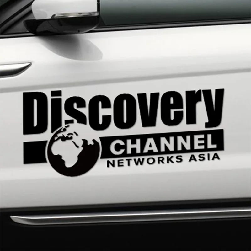 1 Pair 58*25cm Personal Cool DISCOVERY CHANNEL NETWORKS ASIA Car Door ...