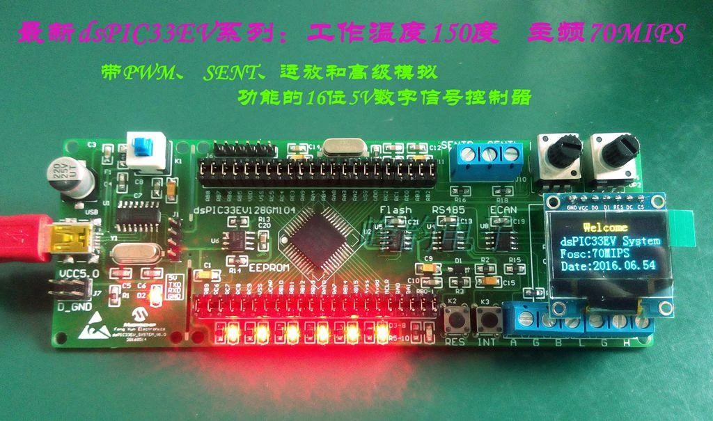 DsPIC 개발 보드 DsPIC33EV 시리즈 개발 보드, 마이크로 칩, DsPIC33EV256GM104|board board ...