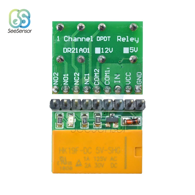 5v Relay DR25E01 DPDT Relay Module - 6-24V DC Bistable Self-Locking ...