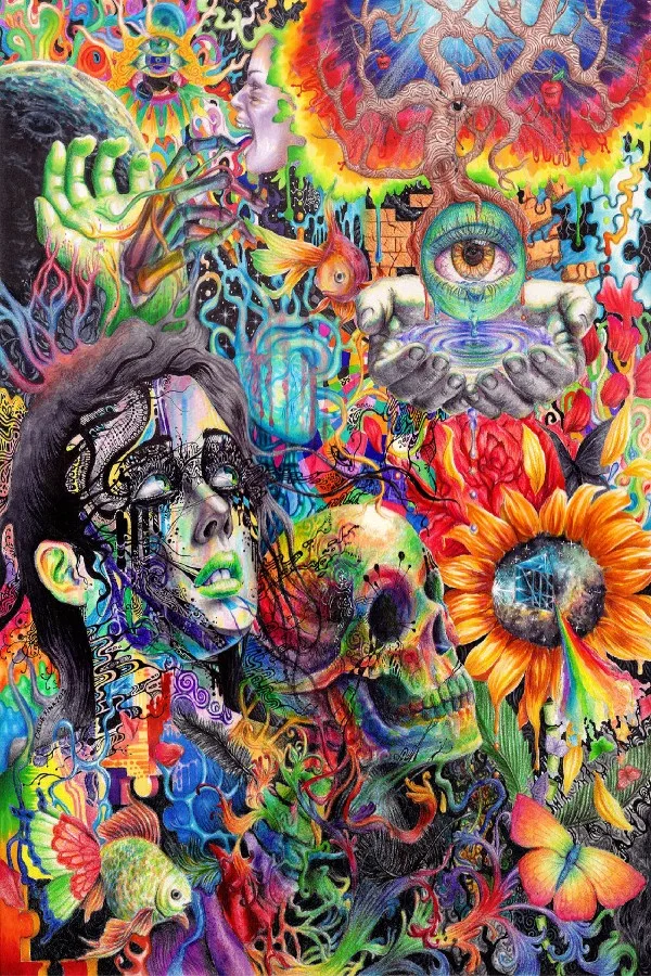 Psychedelic Trippy Flowers