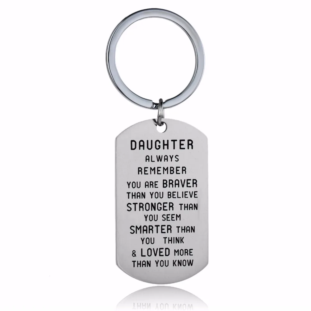 Trendy-Daughter-Key-Chain-Jewelry-Always-Remember-You-Are-Braver ...