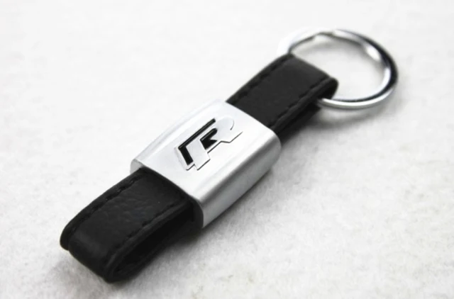 1Pcs VW R Key Charms Car Great Metal Leather Belt Key Ring Keychains ...