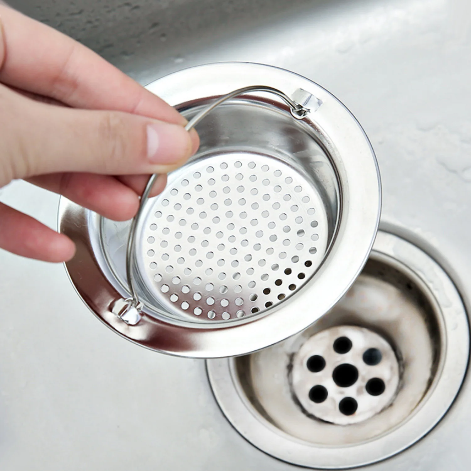 Behogar Stainless Steel Sink Drain Stopper Strainer Hair Catcher Filter Behogar Stainless Steel Sink Drain Stopper Strainer Hair Catcher Filter