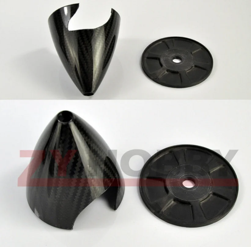 1piece 3"/76mm Carbon Fiber Spinner For RC Airplane 2 Blades Black High ...