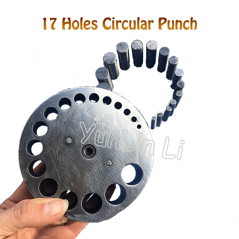 17 Hole Circular Punch Metal Disc Cutter Diy Jewelry Processing Punch ...