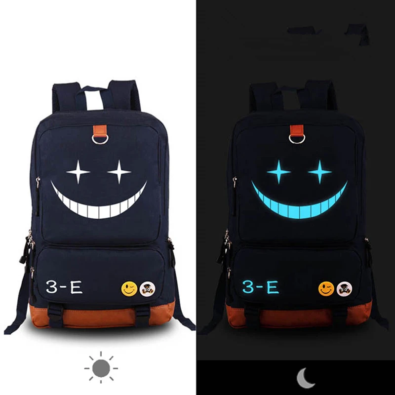 Black Japan Anime Assassination Classroom Backpack Kyoushitsu cosplay ...
