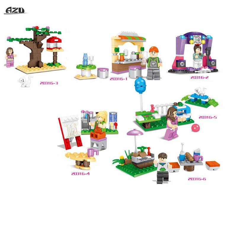 Girl Series Dream City Mini Blocks DIY Construction Assembling Bricks ...