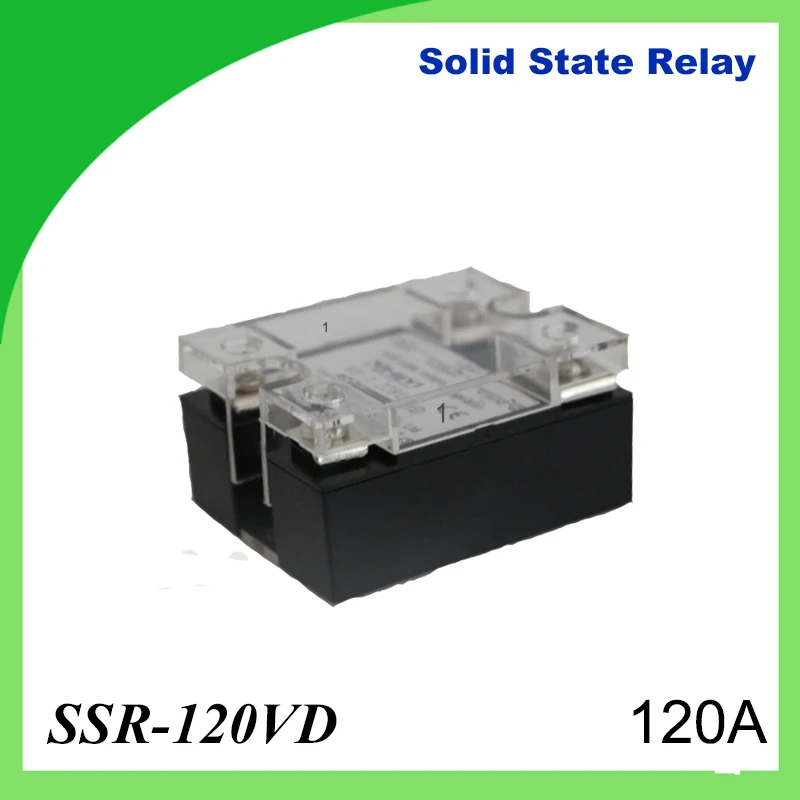 2pcs 120a Ssr Input Dc 0 10v Single Phase Ssr Solid State Relay Voltage Regulator Plastic Cover