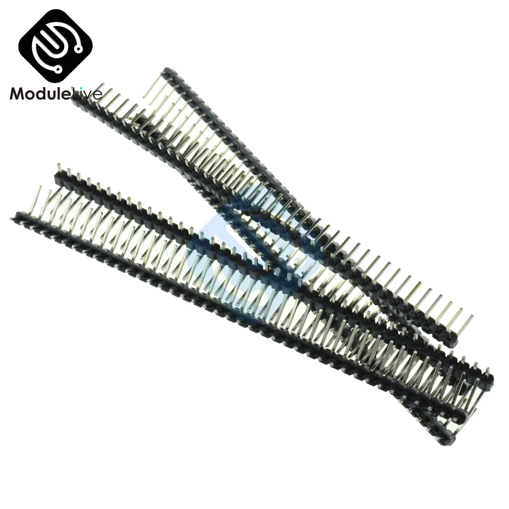 5PCS Pitch 2.54mm 2x40 Pin 80 Pin Double Row Right Angle Male Pin ...