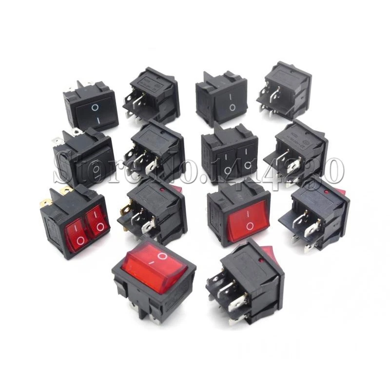 Kcd5 21x24mm 21*24mm Rocker Switches Kit 4 Pin 6pin 2 Position 3 ...