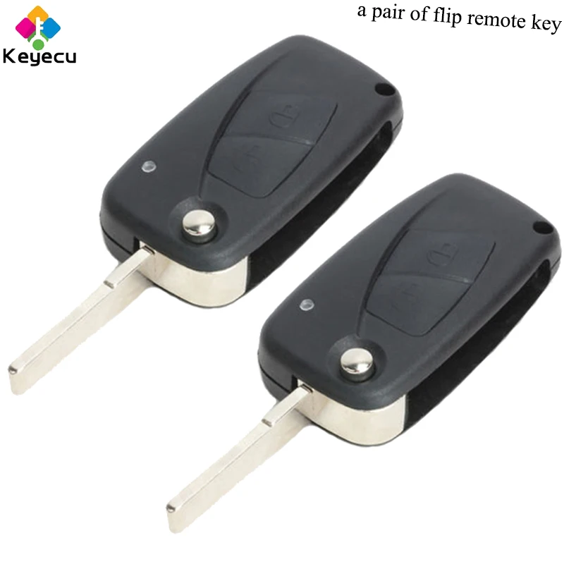KEYECU Pair Replacement Flip Remote Key 2 Buttons & 434MHz & PCF7946 ...