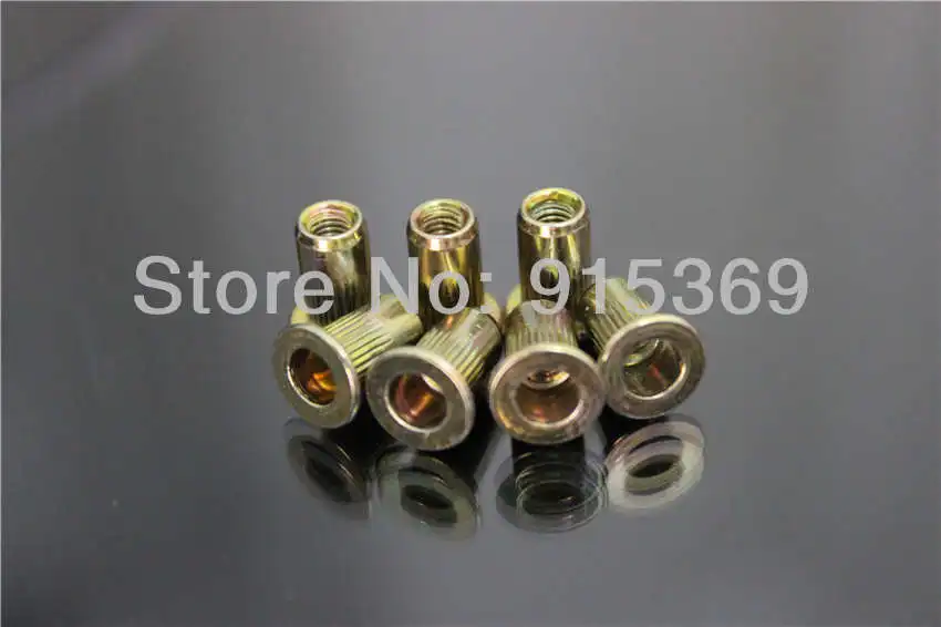 M3*50pcs Rivet Nut Steel Nutsert Metric Steel Flat Head M3 Blind Insert ...