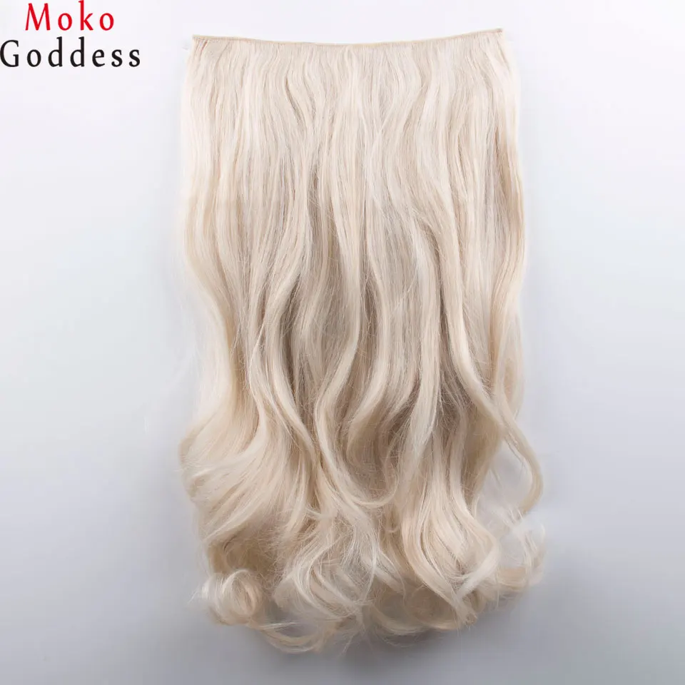 Mokogoddess 24 "190g Clip in Haarverlängerungen 4 Clips One Piece Synthetische frauen Haarteile ...