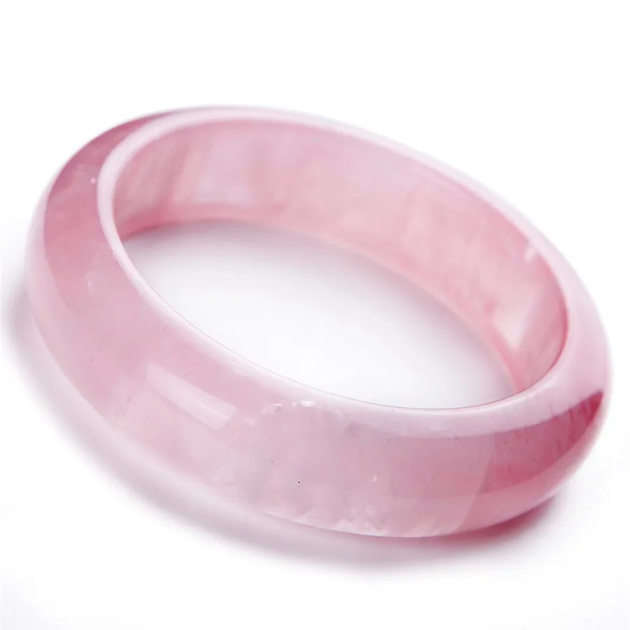 2017 Genuine Pink Natural Rose Crystal Bangles Women Ladies Love Charm ...